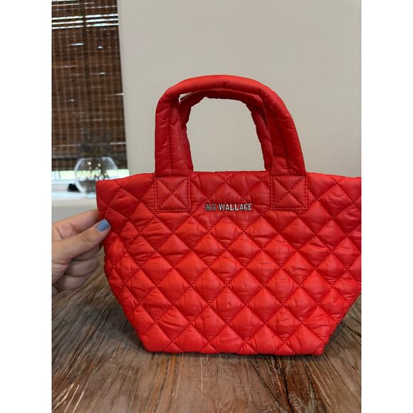 MZ Wallace | Bags | Mz Wallace Micro Metro Tote Cherry Quilted Bag ...